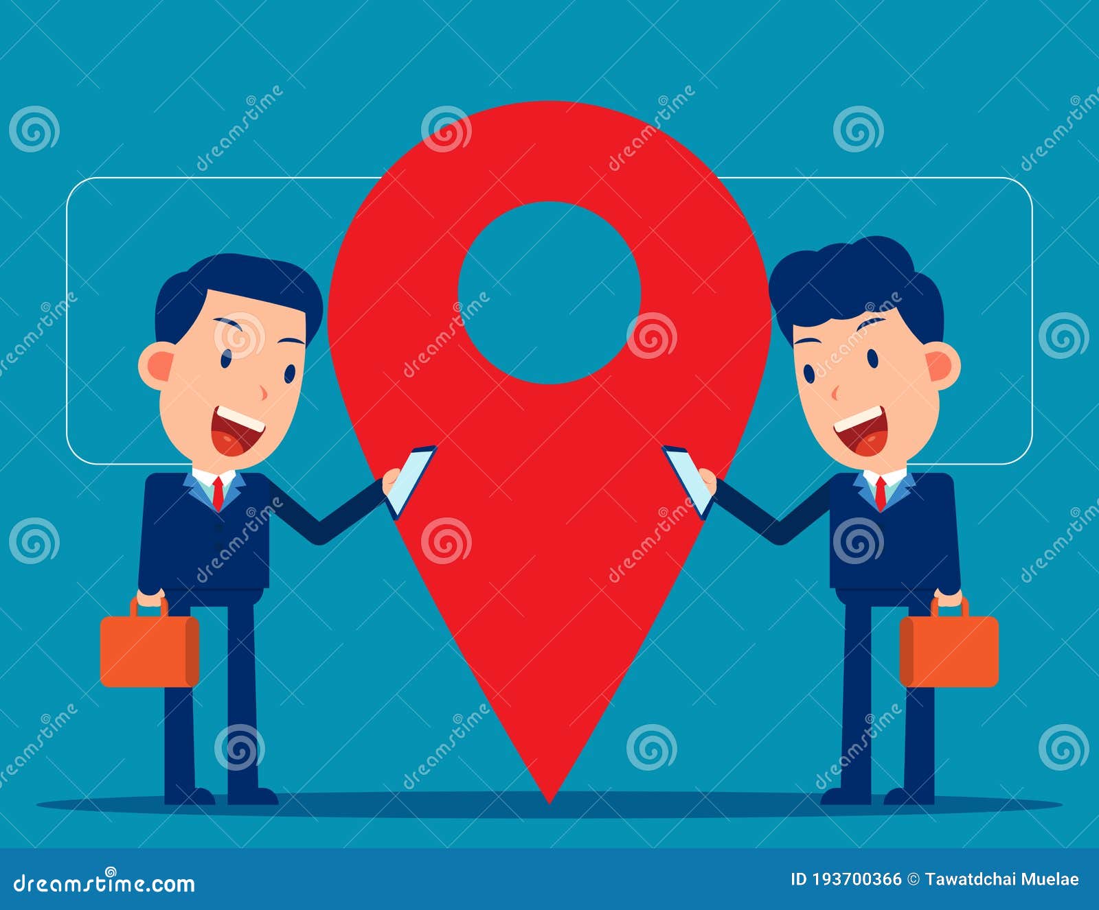 Business and Partner Team Near Location Point Stock Vector ...