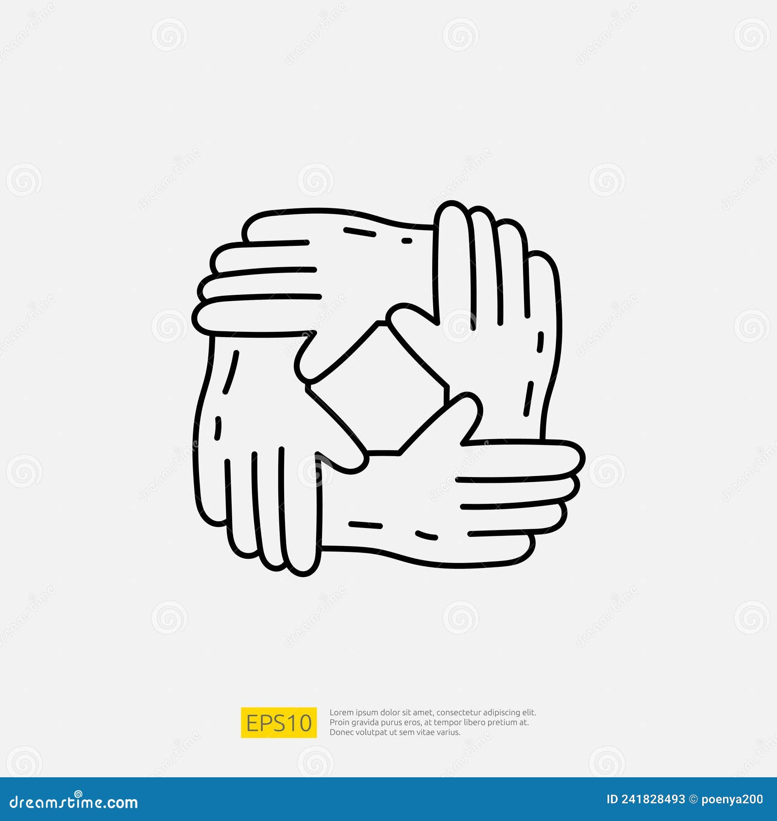 Business Partner and Teamwork Doodle Icon Illustration Concept Stock ...