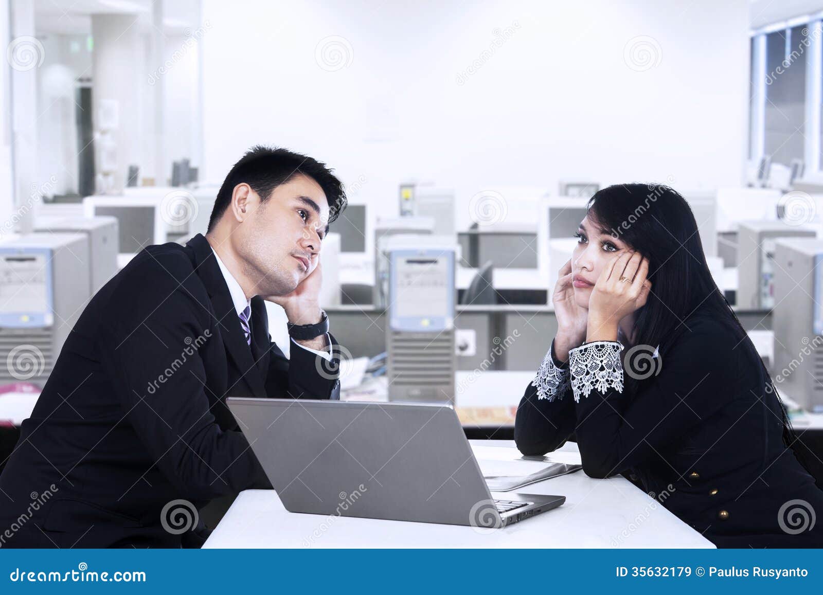 Business Partner Thinking in Office Stock Image - Image of boss, office ...