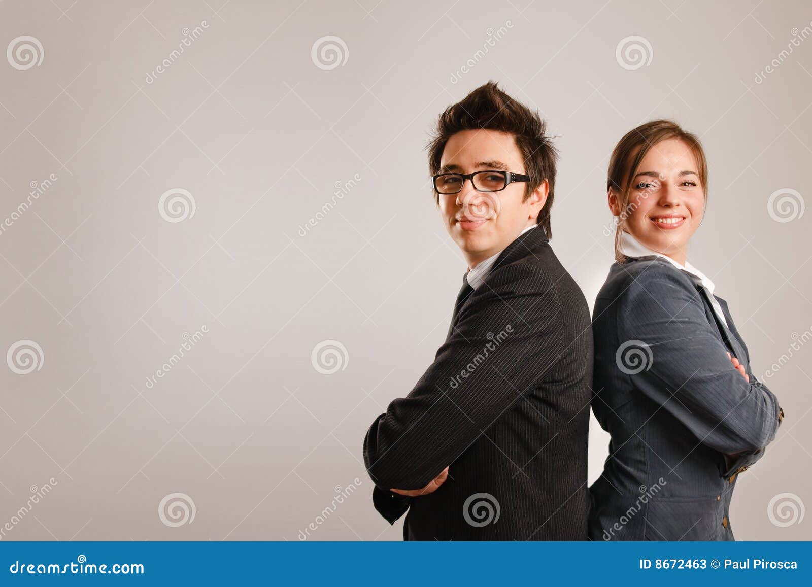 Business Partners Back To Back Stock Image - Image of communication ...