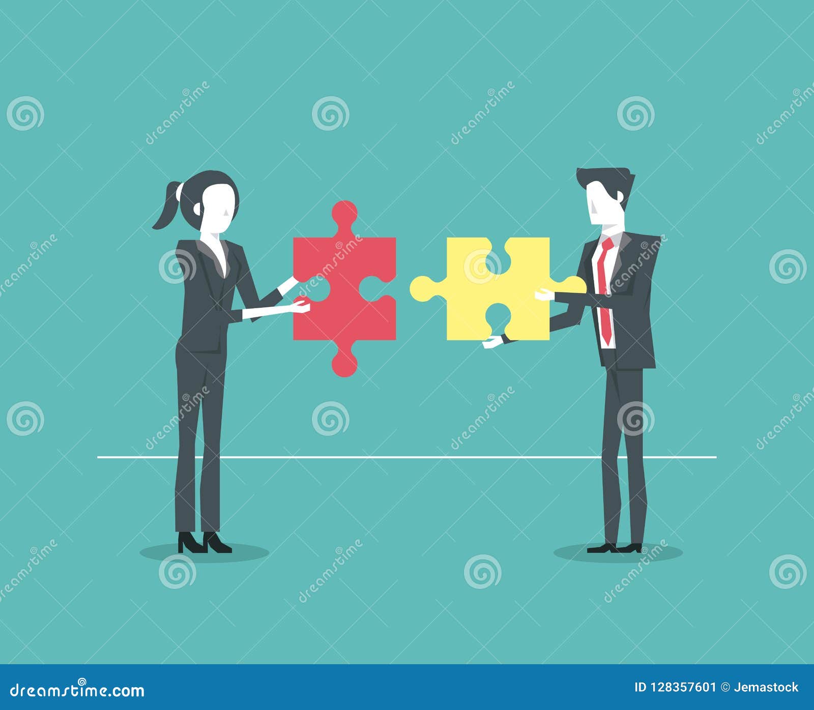 Business partners cartoon stock vector. Illustration of employee ...