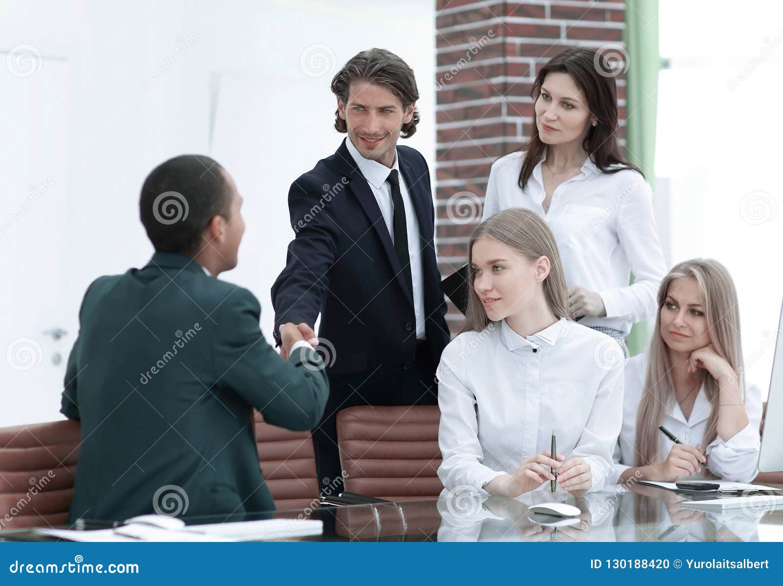Business Partners Conducting a Workshop in the Office Stock Photo ...