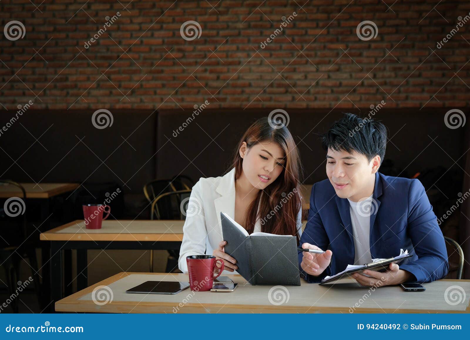 Business Partners are Discussing Financial Issues Stock Photo - Image ...