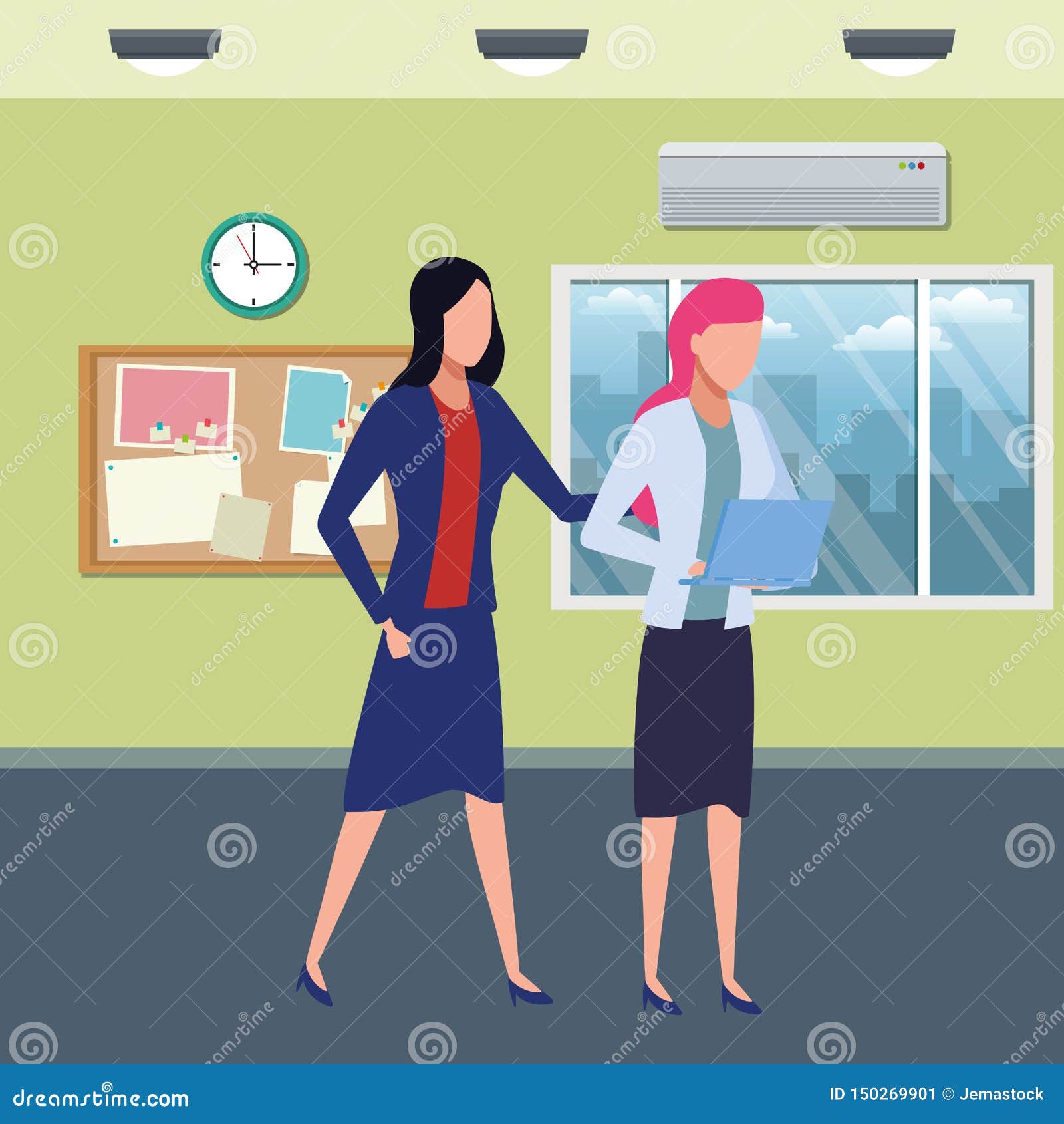 Business Partners with Documents Stock Vector - Illustration of ...