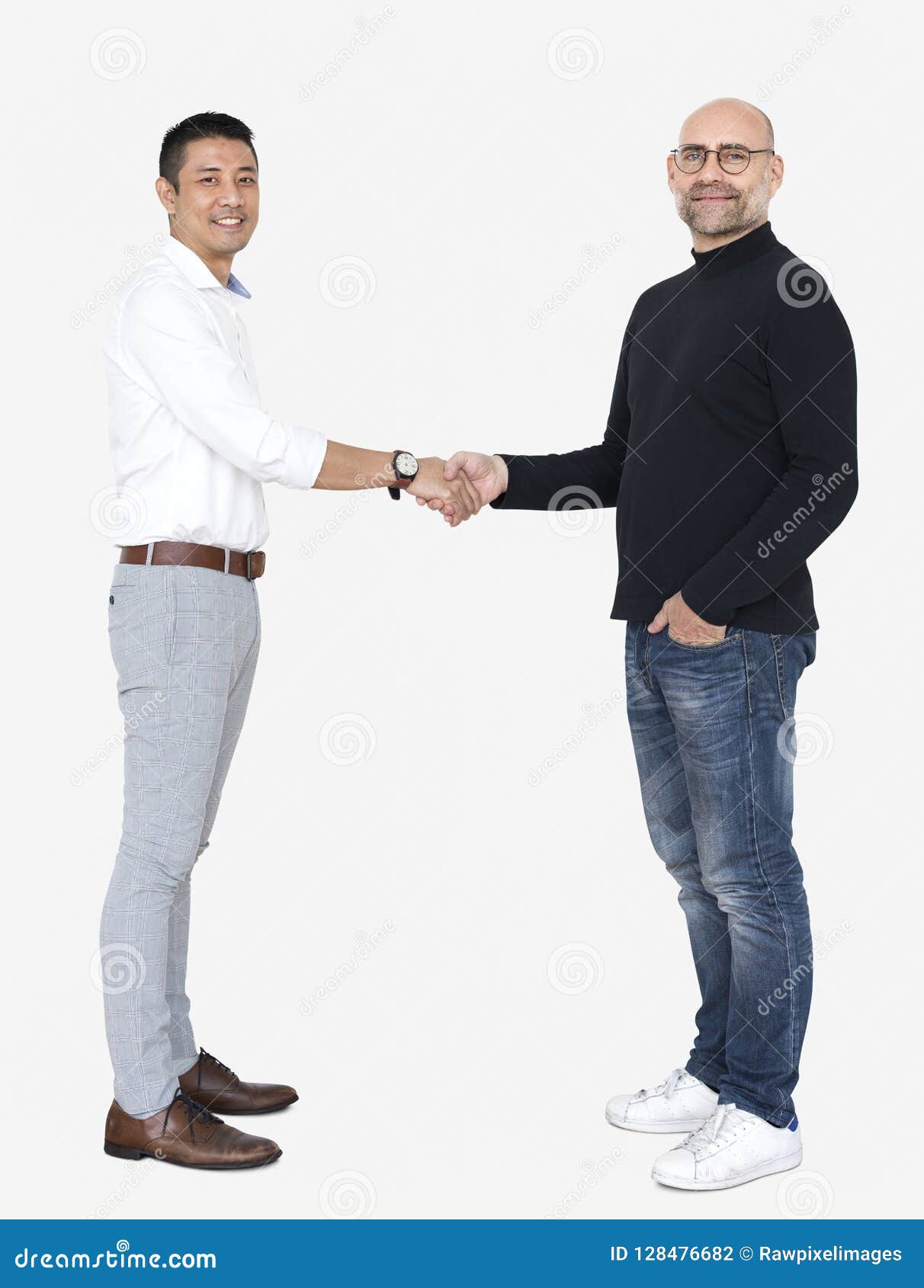 Business Partners in a Handshake Stock Photo - Image of diverse ...