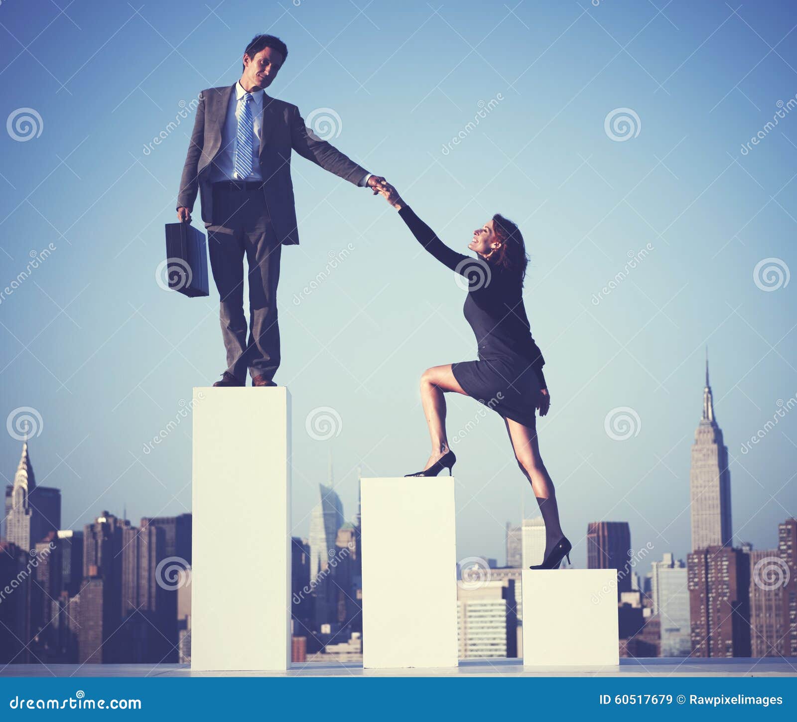 Business Partners Helping Growth Top Concept Stock Image - Image of ...