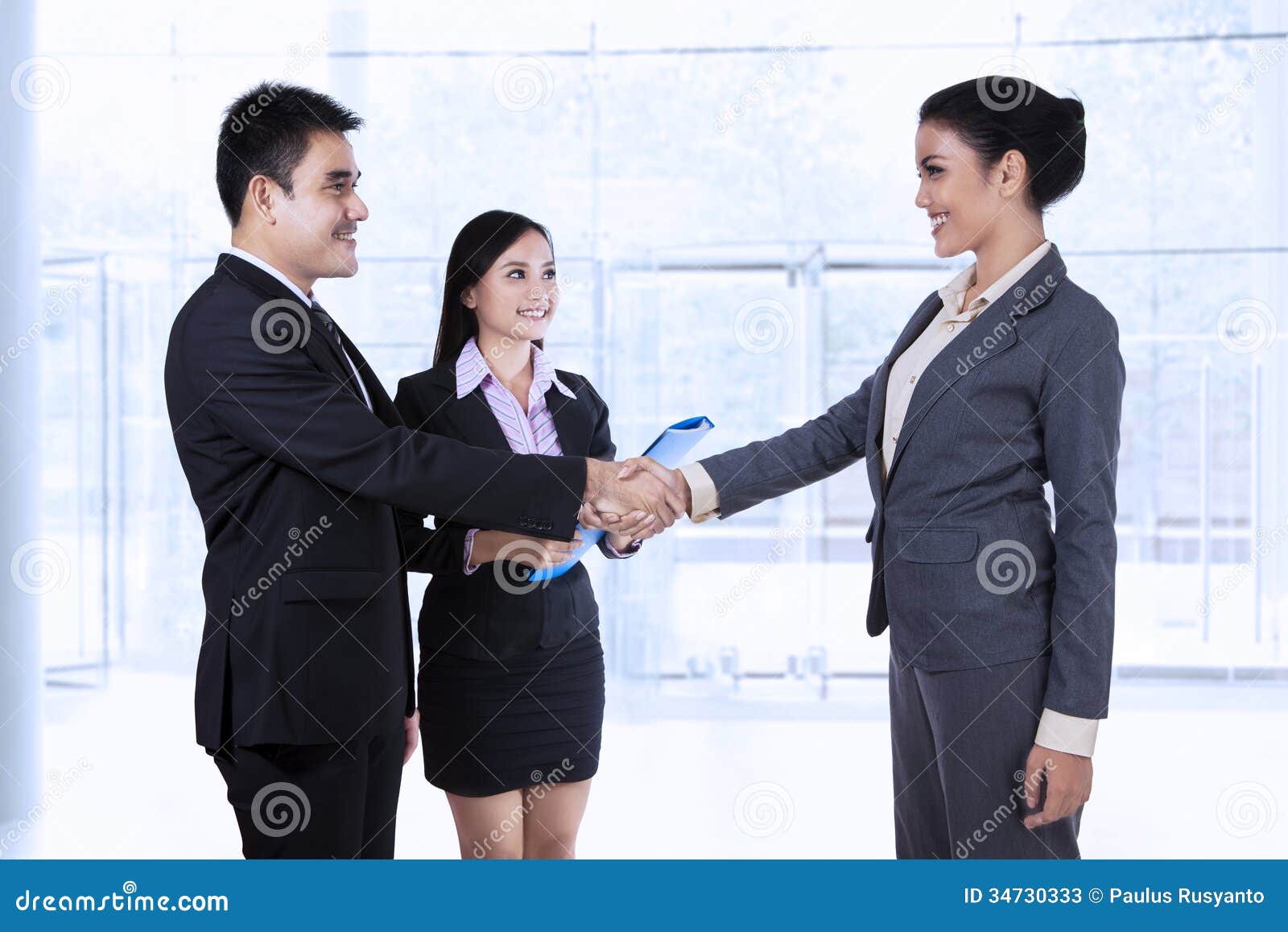 Business Partners Making an Agreement Stock Image - Image of joined ...