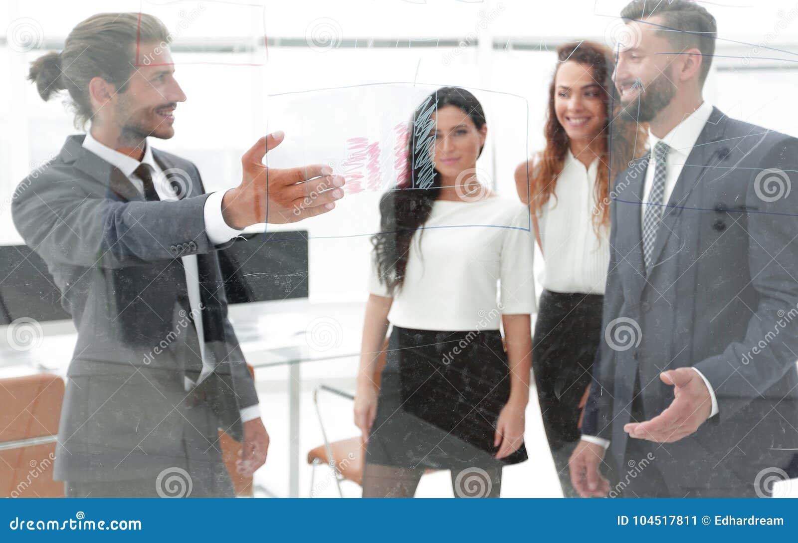 Business Partners Meet in the Office. Stock Image - Image of ...