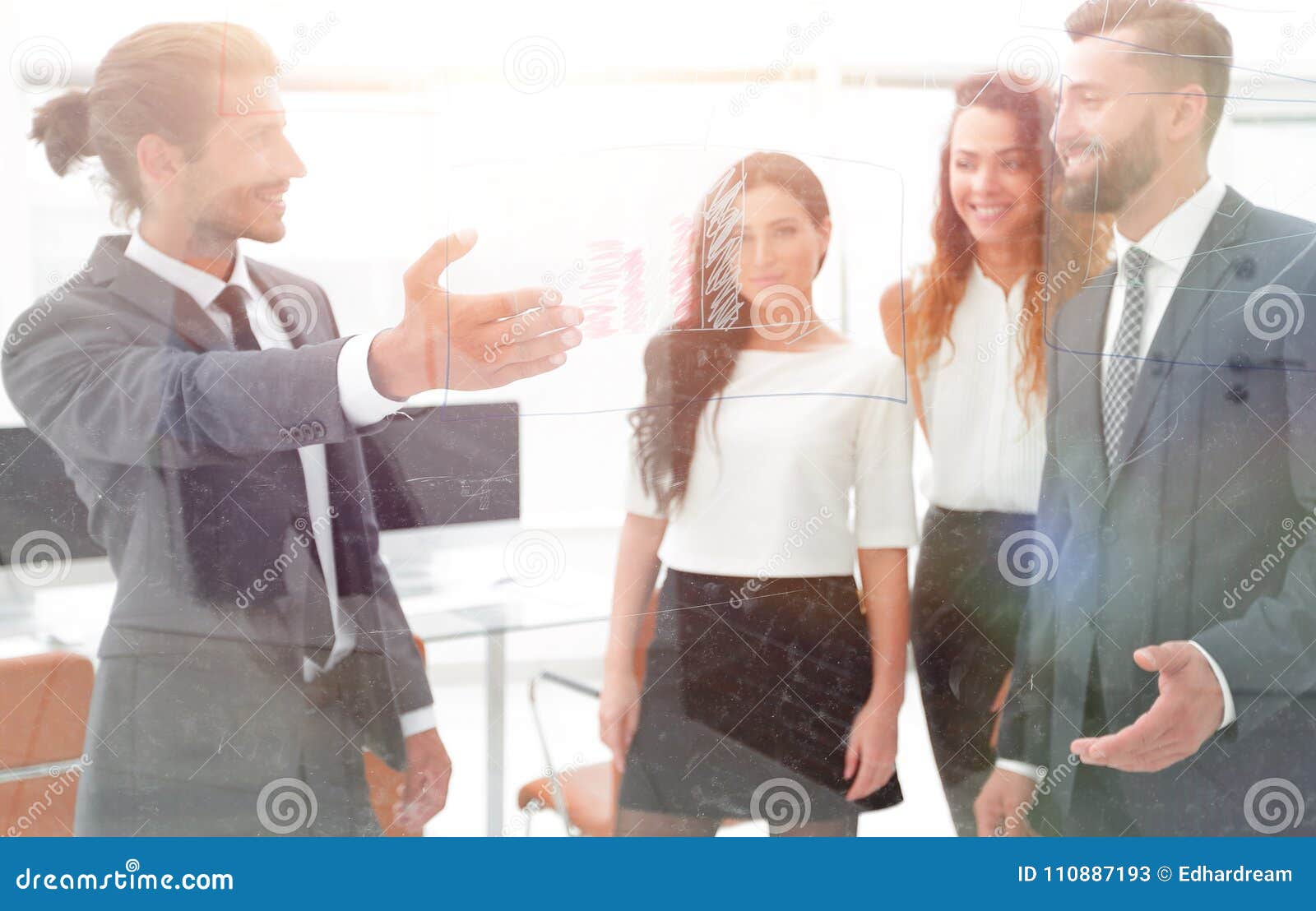 Business Partners Meet in the Office. Stock Image - Image of leadership ...