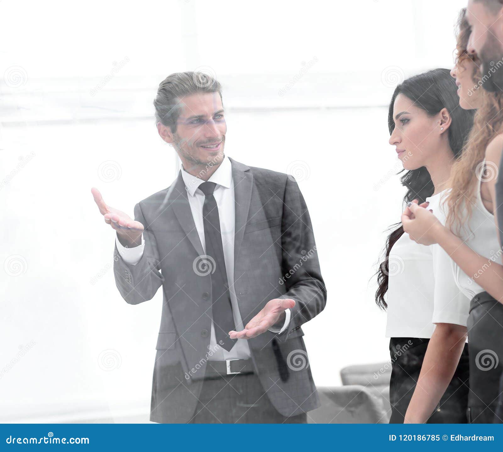 Business Partners Meet in the Office. Stock Image - Image of company ...