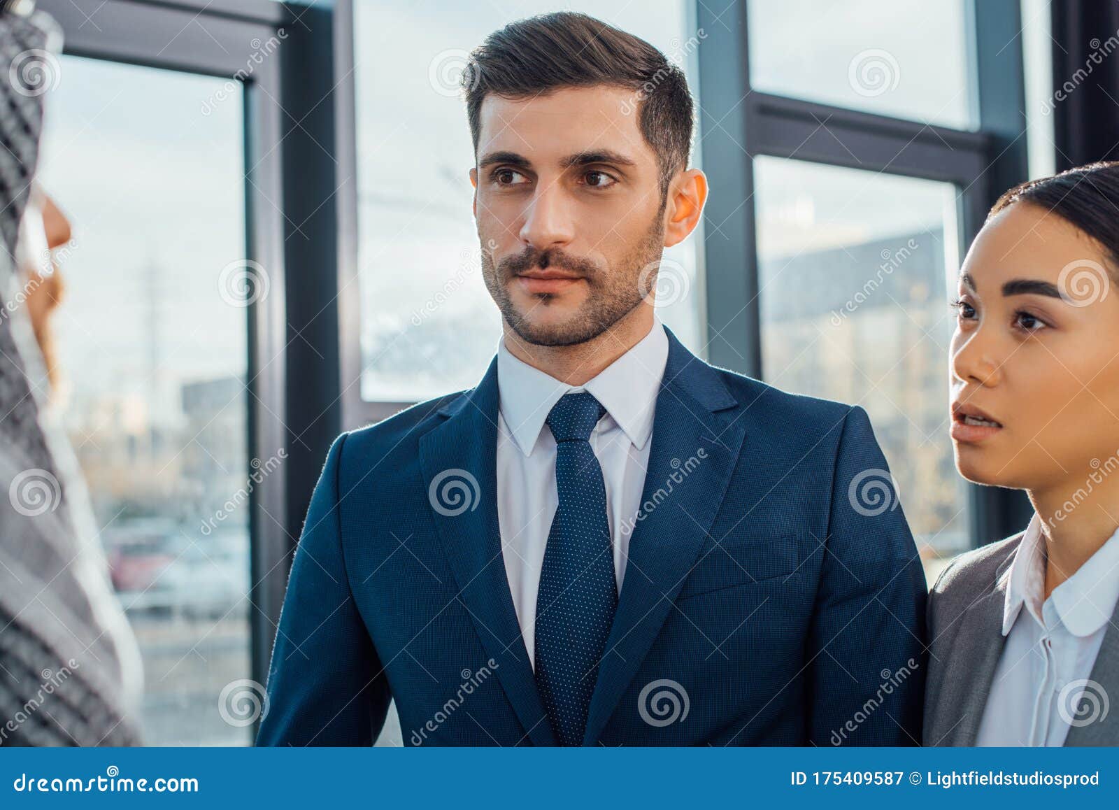 Business Partners on Meeting with Translator Stock Image - Image of ...