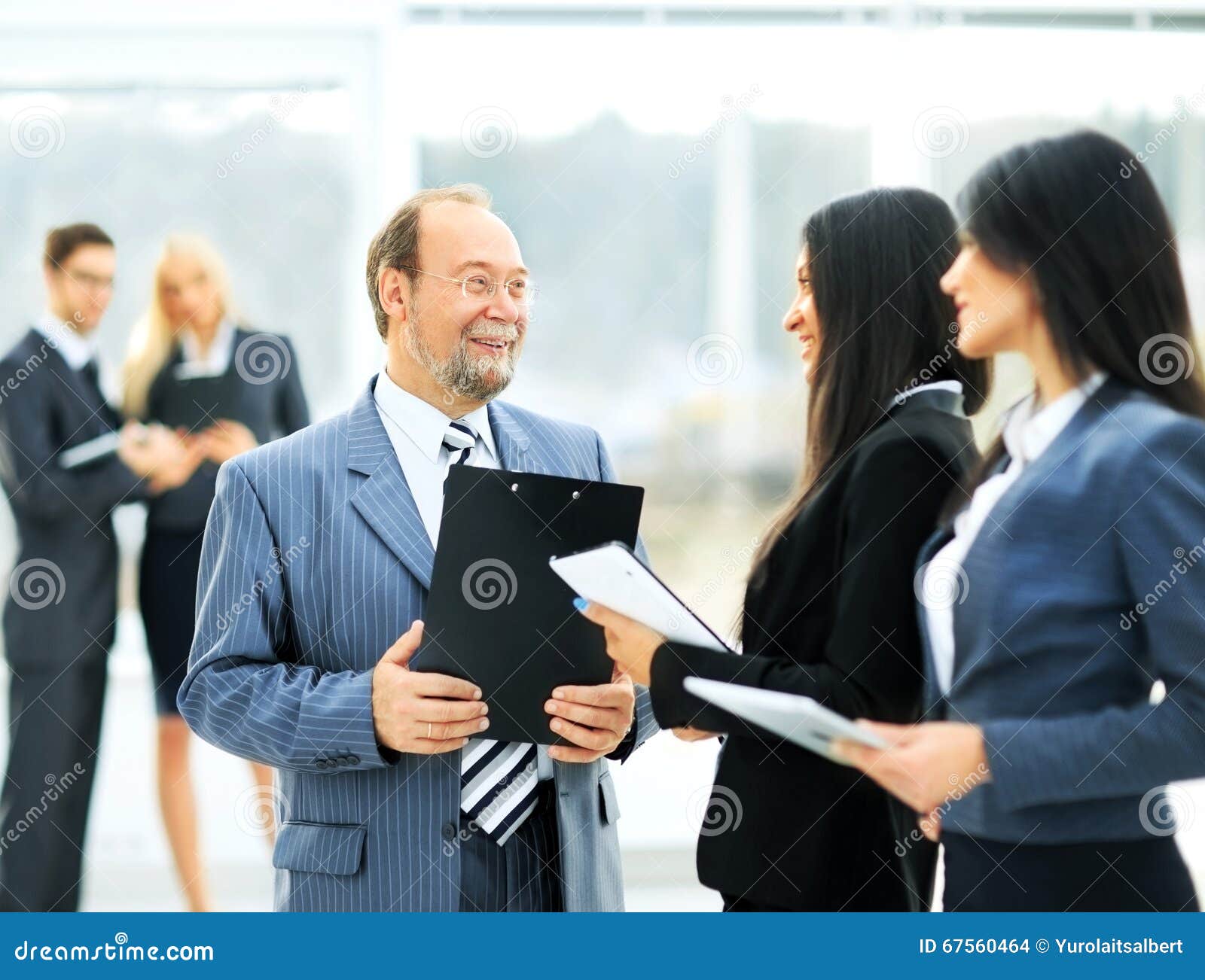 Business Partners in the Office before Presentation Stock Photo - Image ...