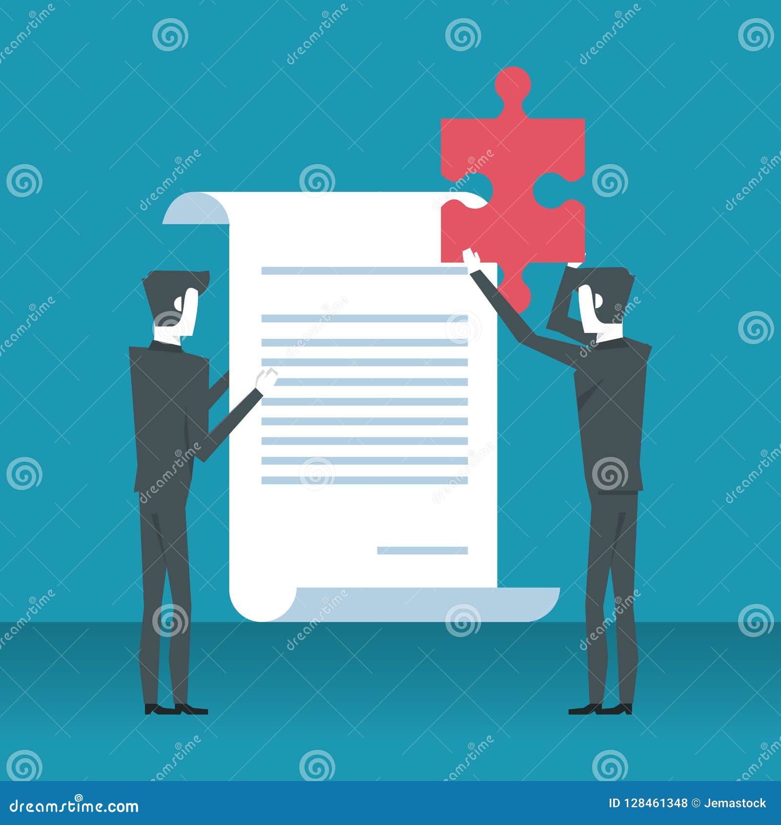 Business partners cartoon stock vector. Illustration of human - 128461348