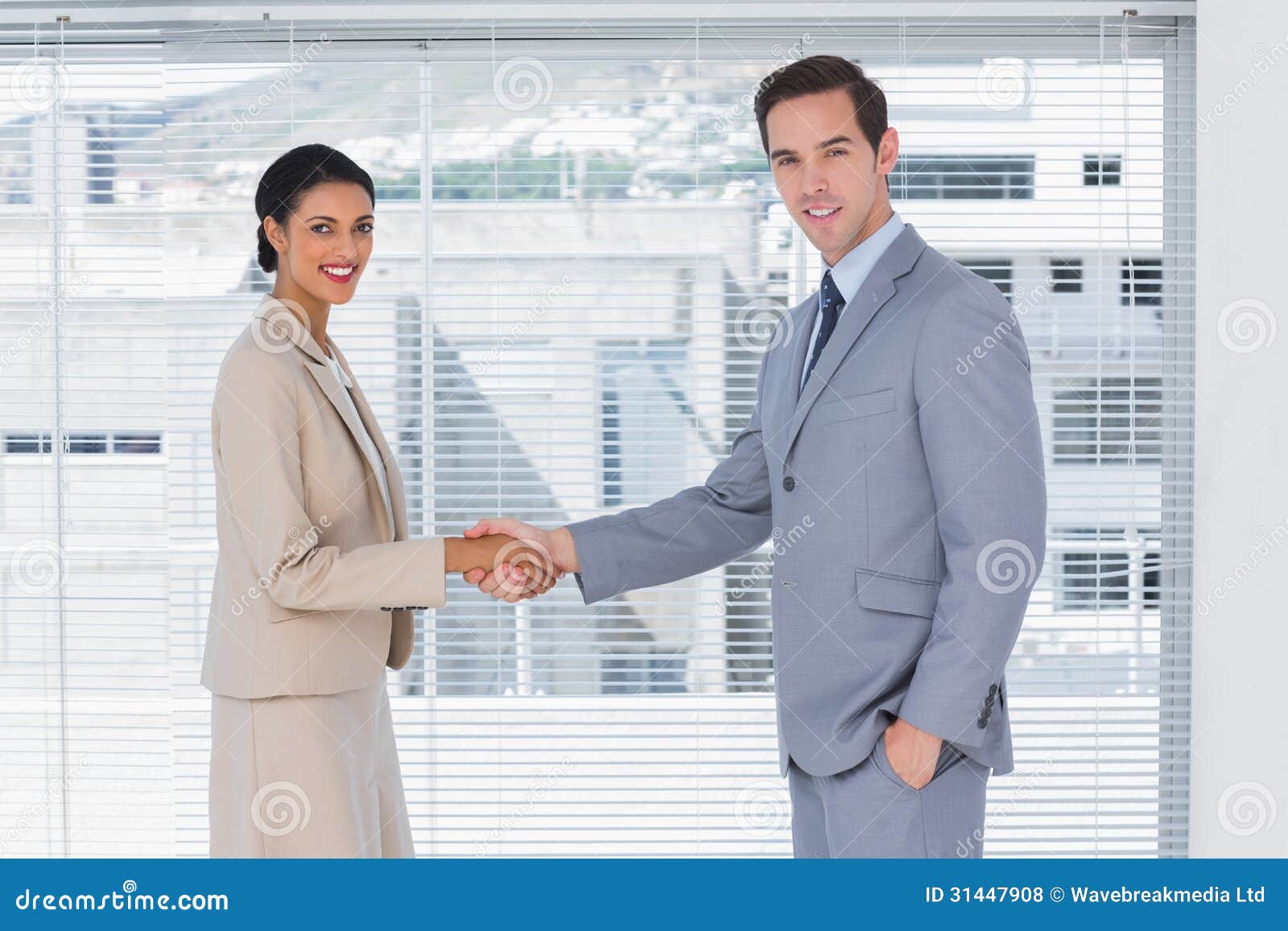 Business Partners Shaking Hands Stock Photo - Image of cheerful ...