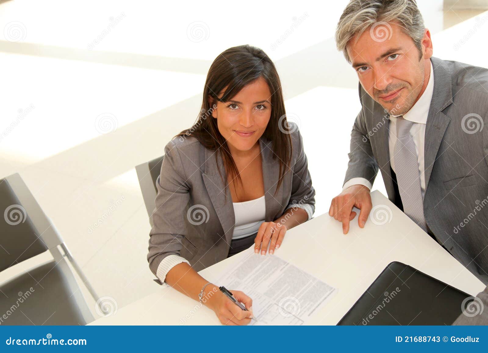 Business Partners Signing Contract Stock Image - Image of siging ...