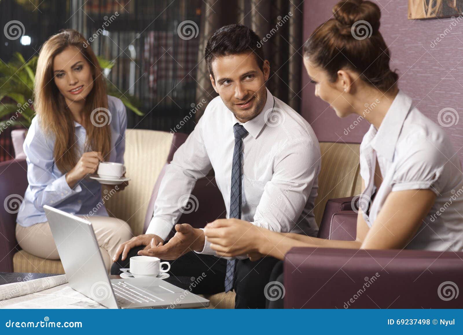Business Partners Talking in Bar Stock Photo - Image of cooperating ...