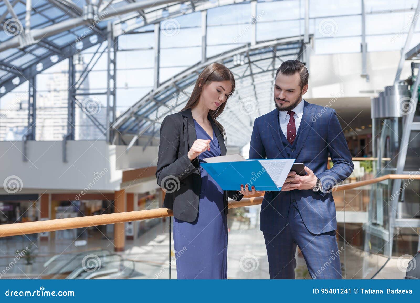 Business partners talking stock image. Image of female - 95401241