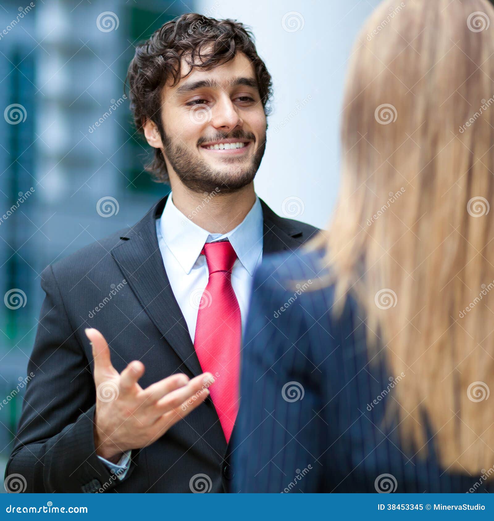 Business partners talking stock image. Image of management - 38453345