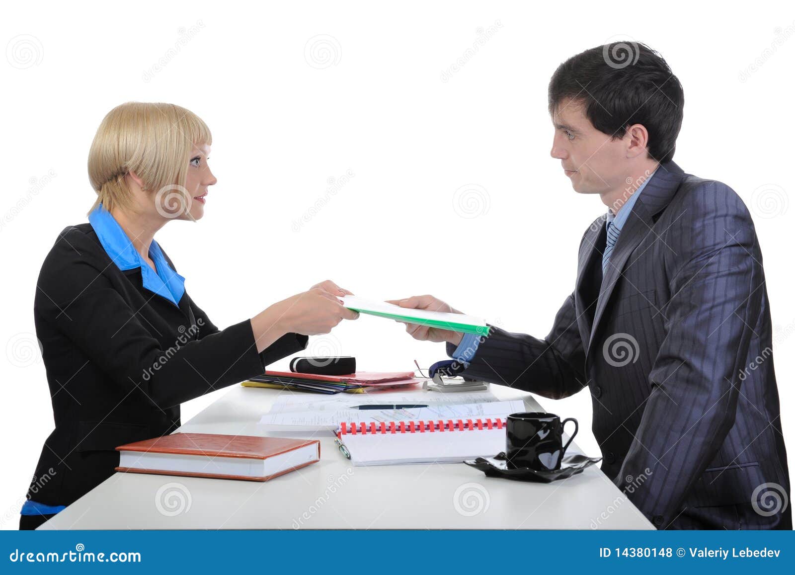 Business partners at work. stock photo. Image of decisions - 14380148
