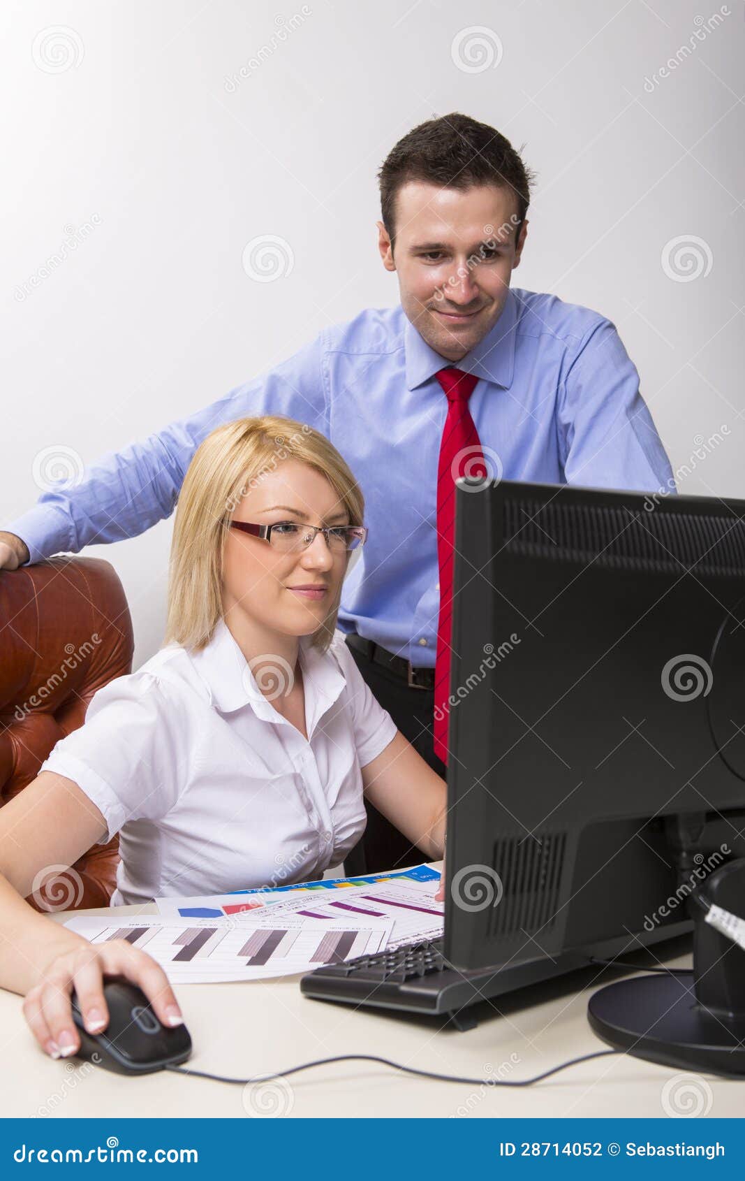 Business partners at work stock photo. Image of colleague - 28714052
