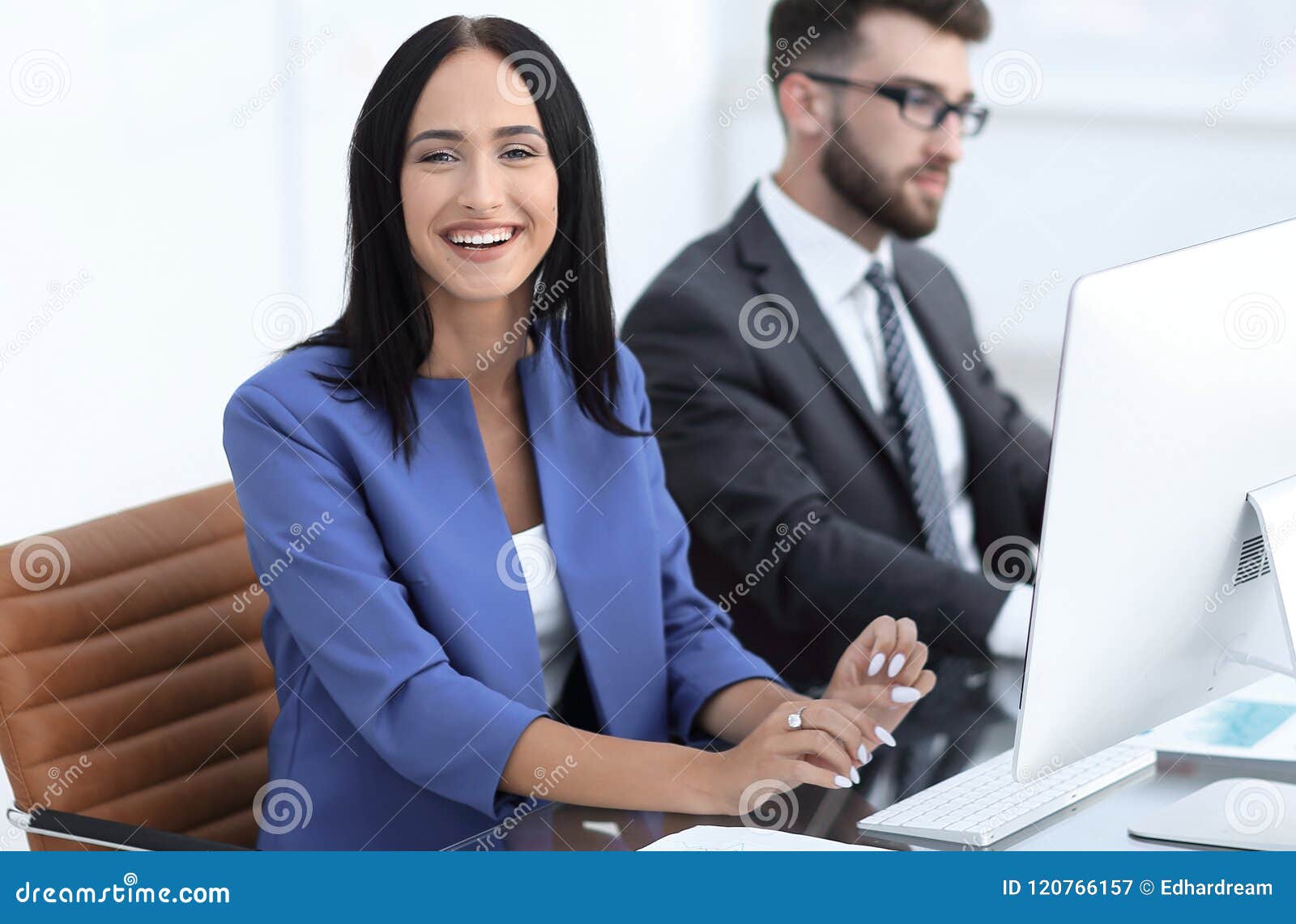 Business People in the Office Working on the Computer Stock Image ...