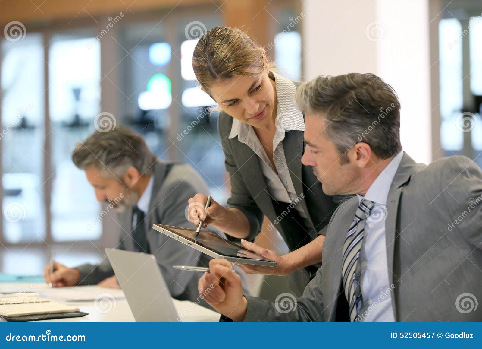 Business Partners Working at Office Stock Image - Image of teamwork ...