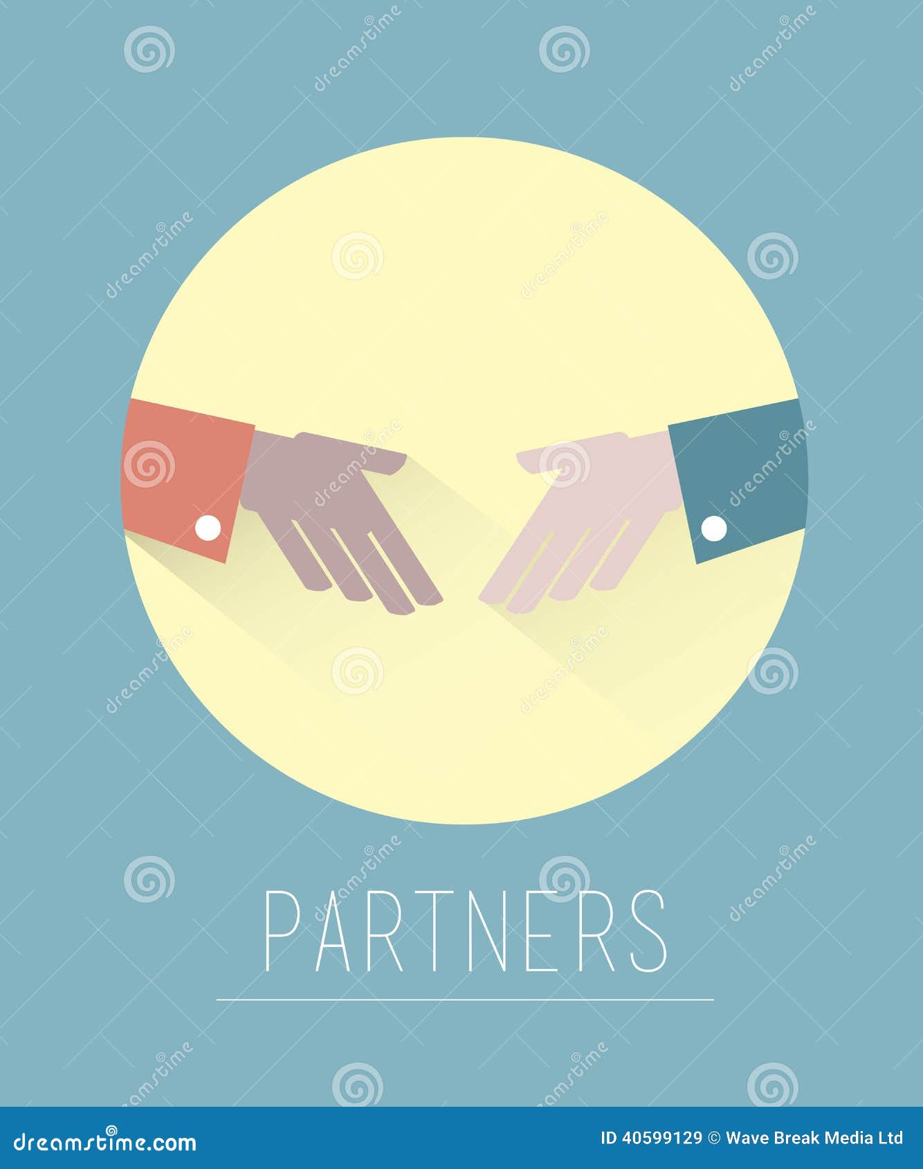 Business Partnership Handshake on Blue Stock Vector - Illustration of ...