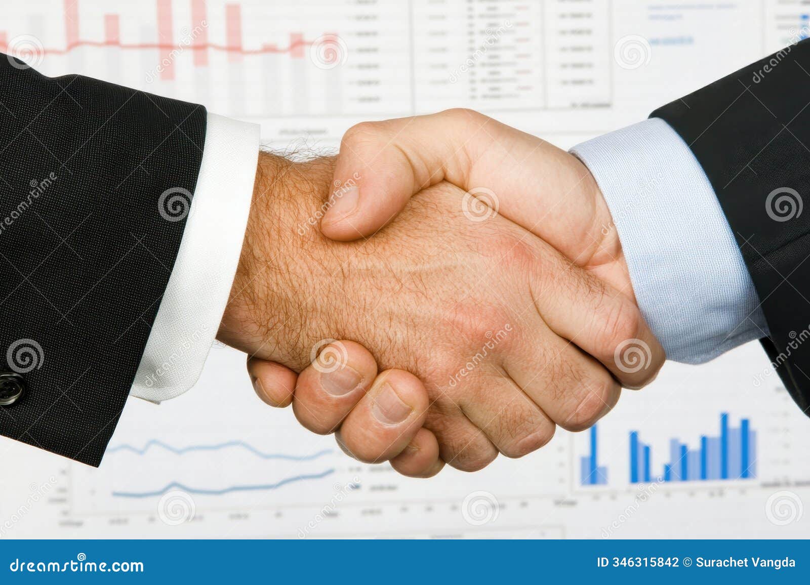Business Partnership Handshake in Office Setting Stock Illustration ...