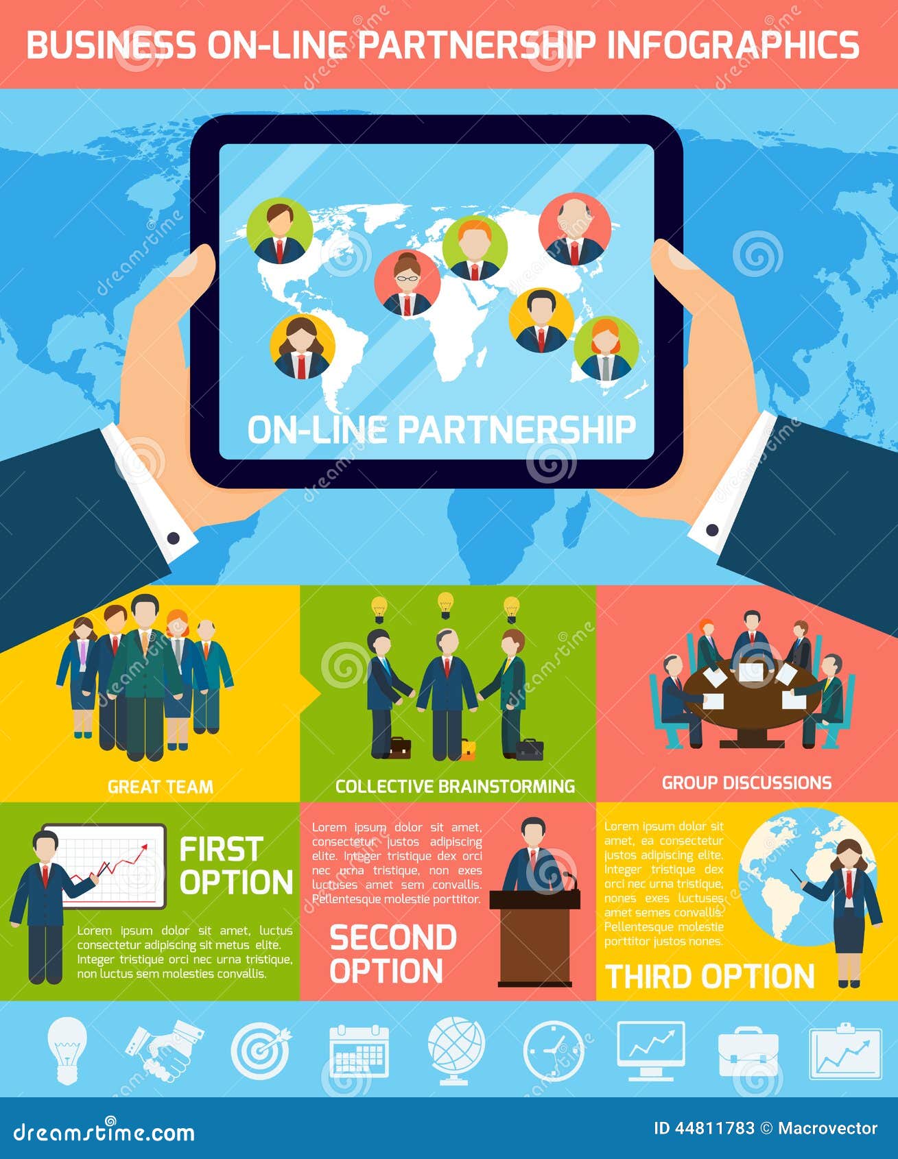 Business Partnership Relation Concept With Hand Shake And Tiny People ...