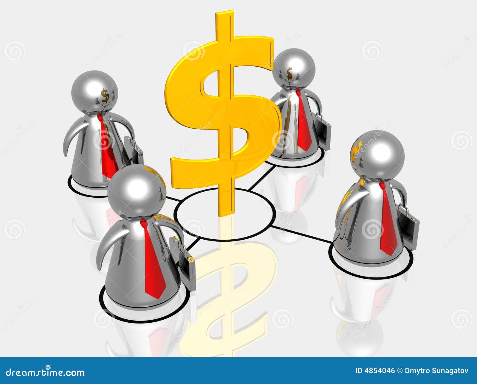 Business Partnership Making Money Stock Illustration - Illustration of ...