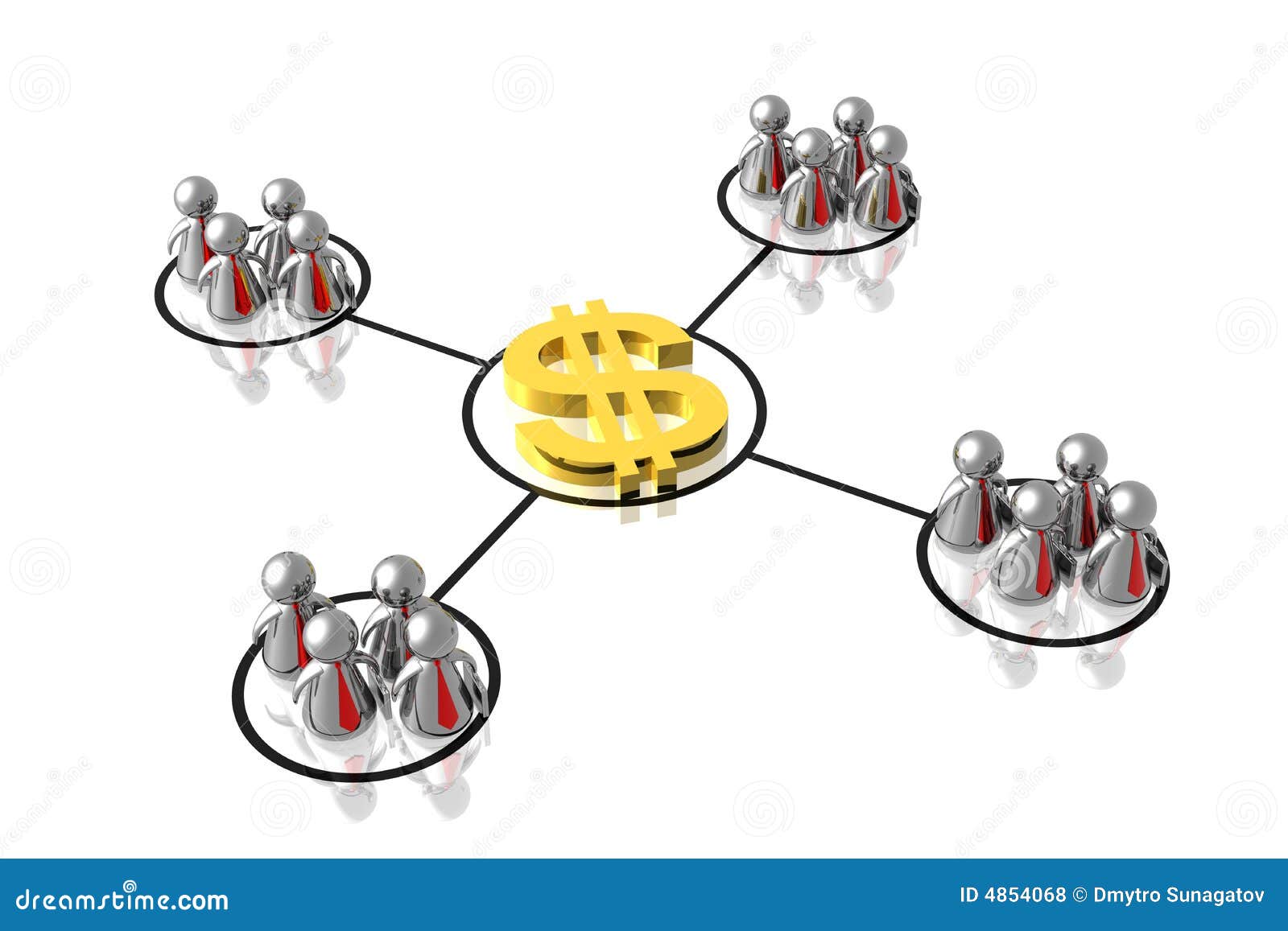 Business Partnership Making Money Stock Illustration - Illustration of ...