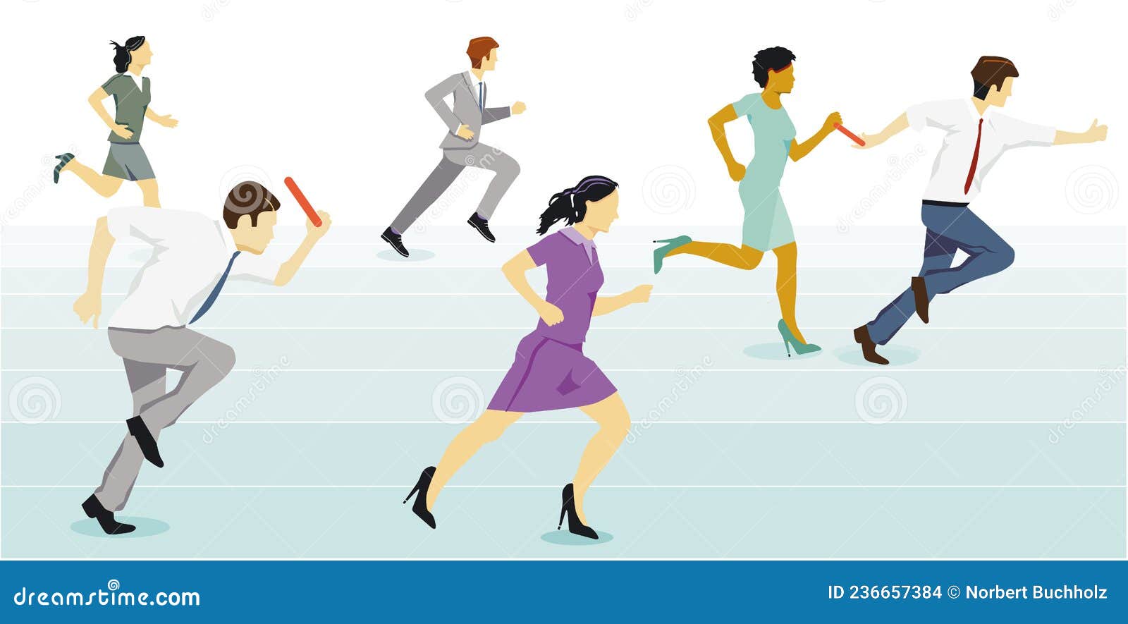 Business Pass Relay, Vektor Illustration Stock Vector - Illustration of ...