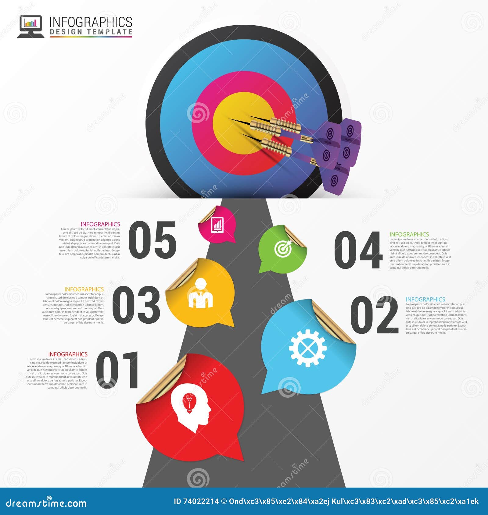 Business Path. Timeline Infographic Template Stock Vector ...