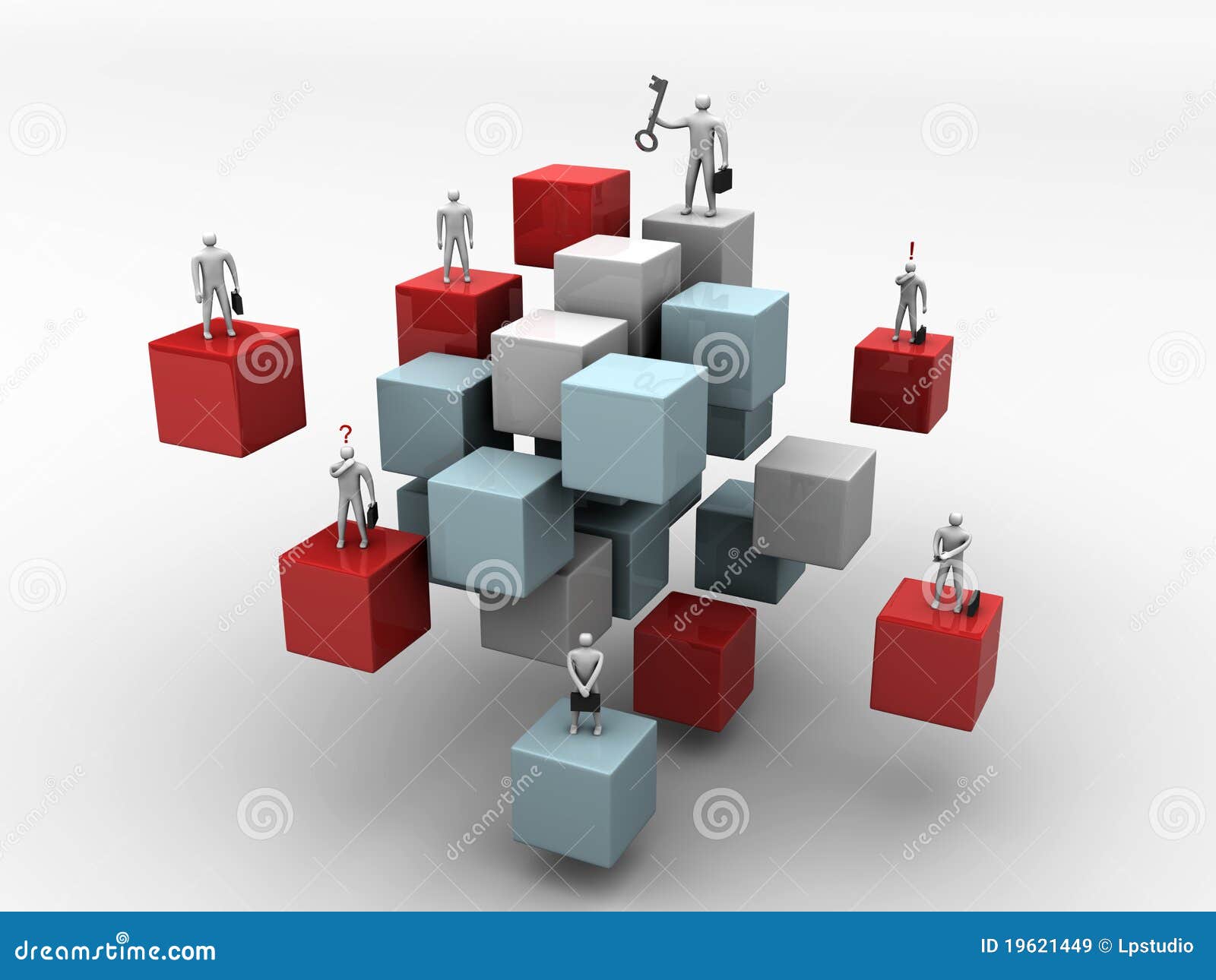 Abstract 3d Cube Tower Infographics Vector Illustration | CartoonDealer ...