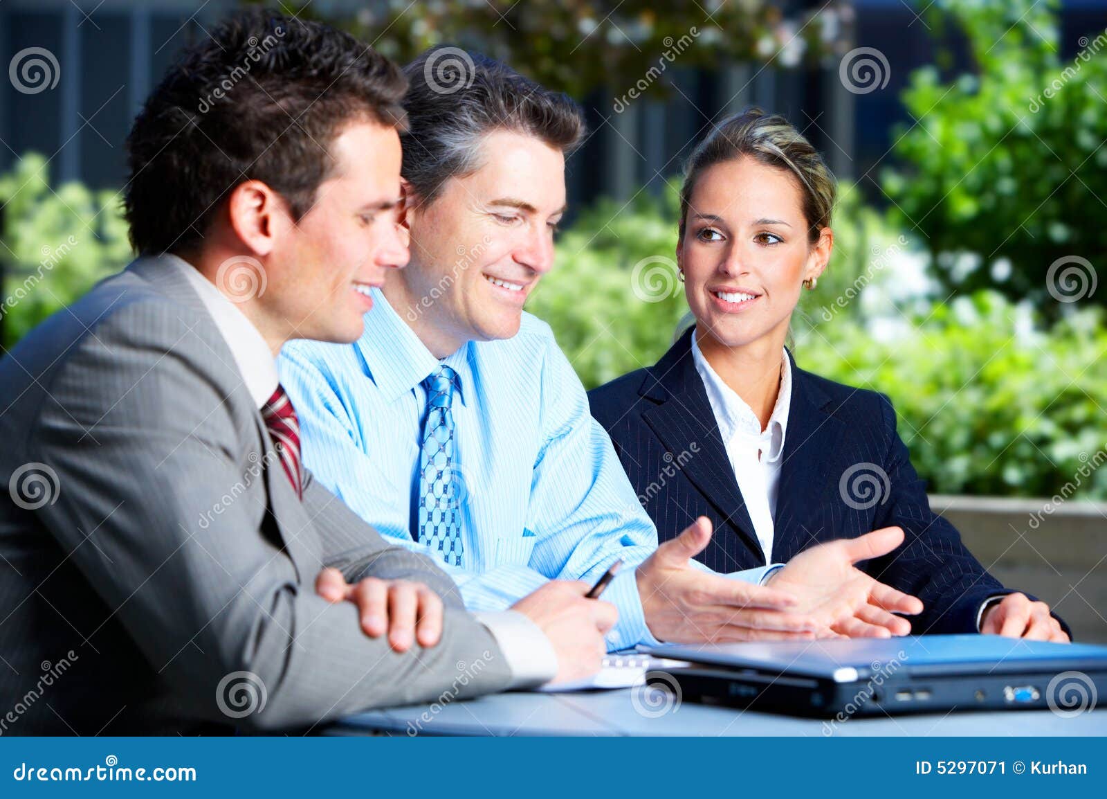 Business people stock image. Image of blue, woman, businessman - 5297071