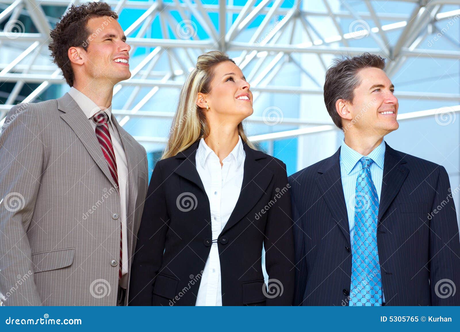 Business people stock image. Image of group, happy, downtown - 5305765