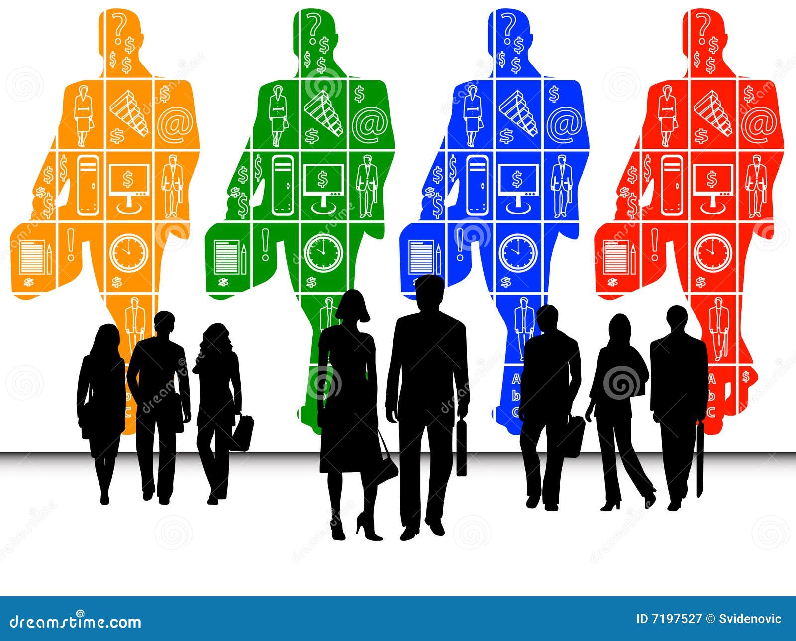Business people stock vector. Illustration of contour - 7197527
