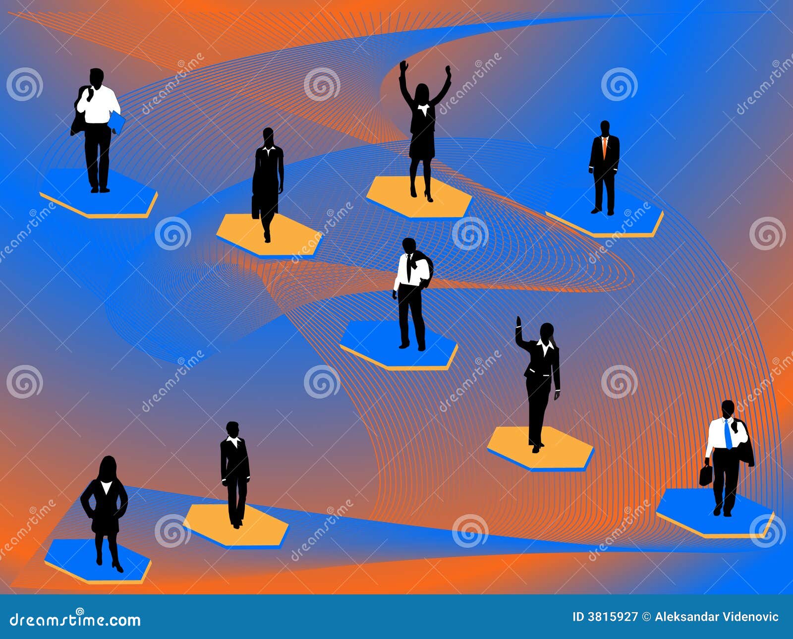 Business People and Abstract Stock Vector - Illustration of crowd ...
