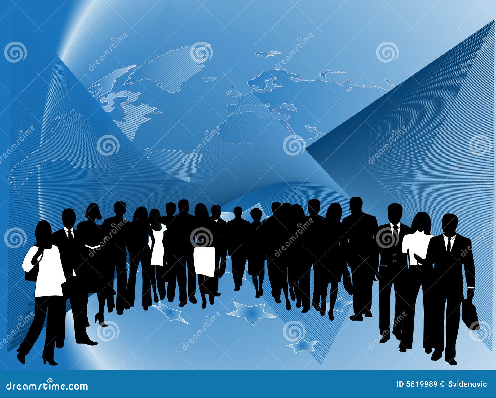 Business People and Abstract Stock Vector - Illustration of crowd ...