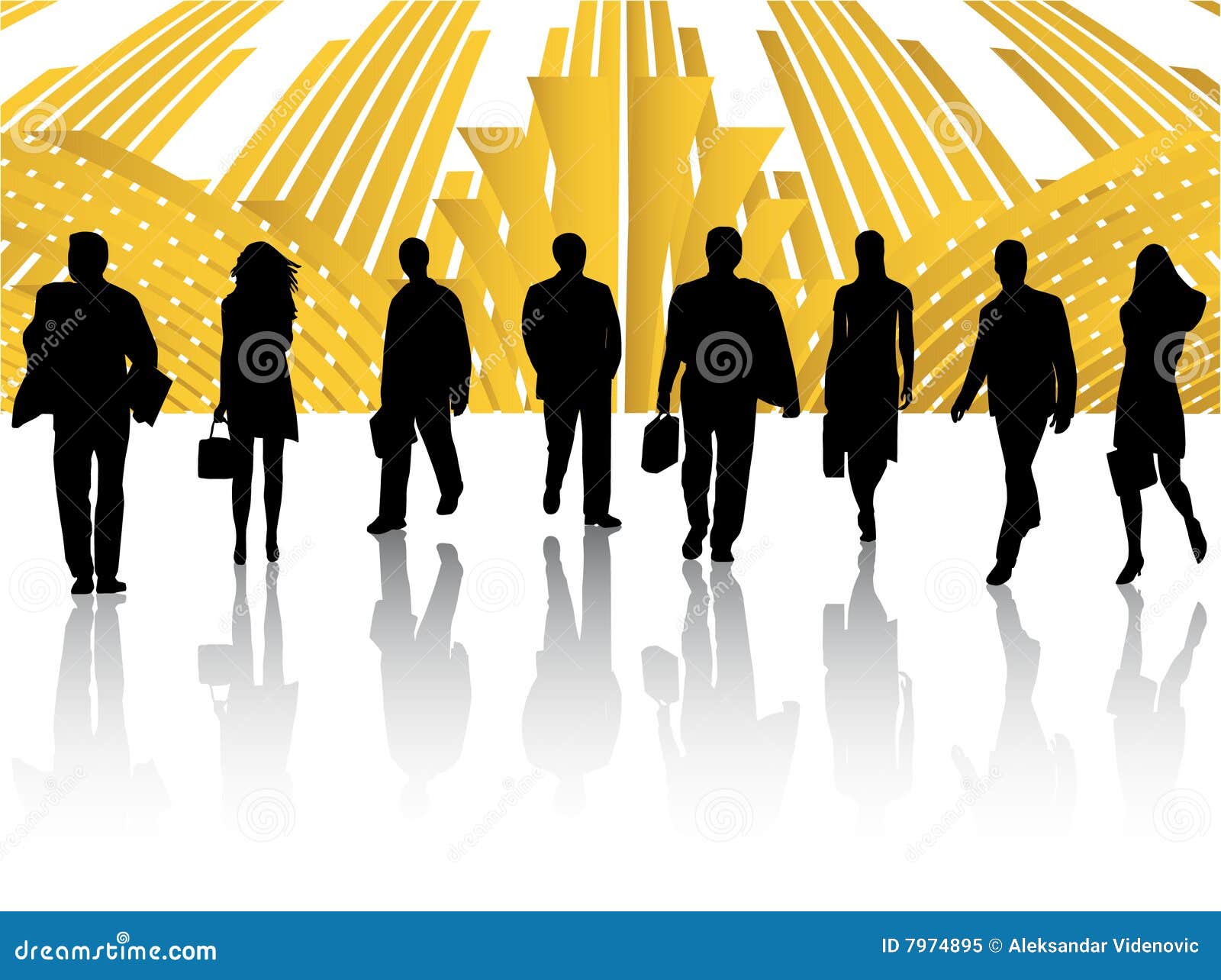 Business People and Abstract Stock Vector - Illustration of silhouette ...