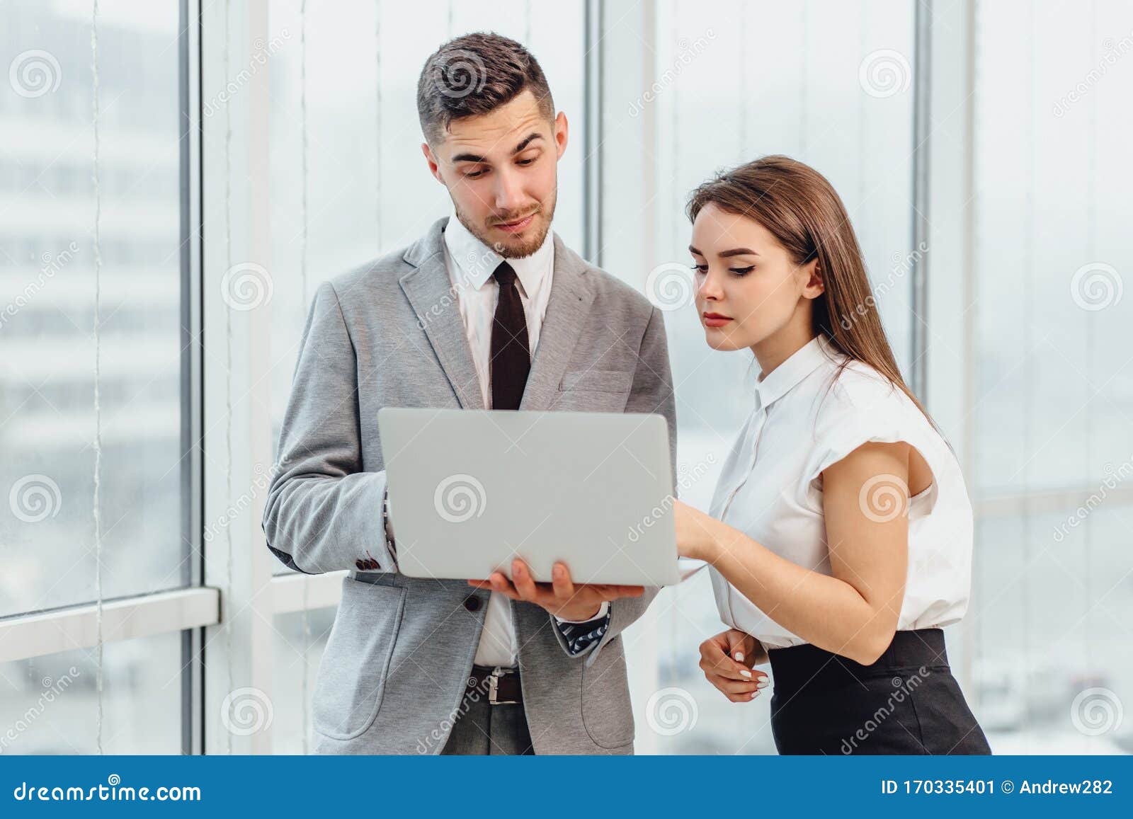 Business People Analysing Business Risks in Office Environment. Stock ...