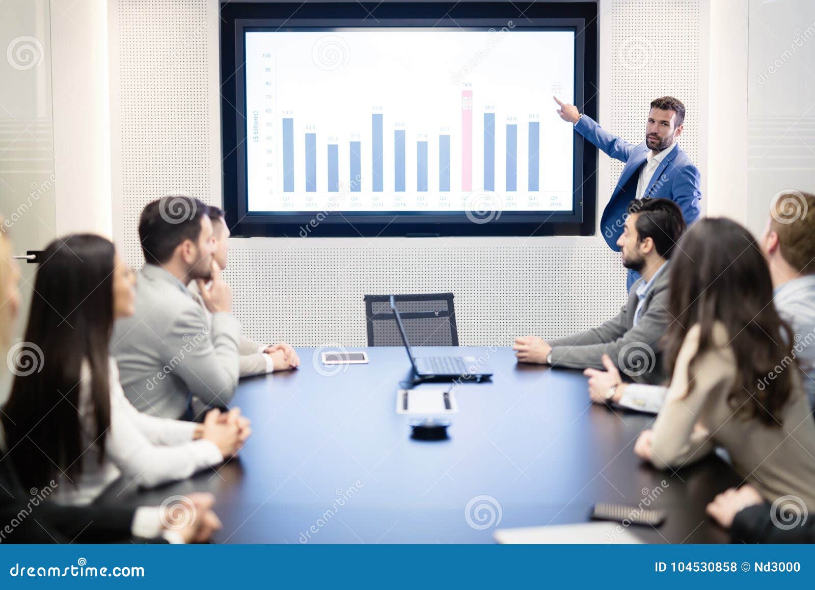 Data Analysis and Statistics at Board Meeting Stock Photo - Image of ...