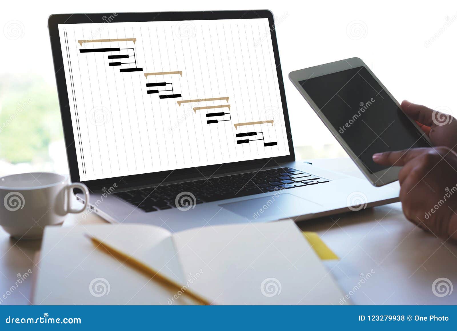 Updating The Project Plan Using Visual Management Royalty-Free Stock ...