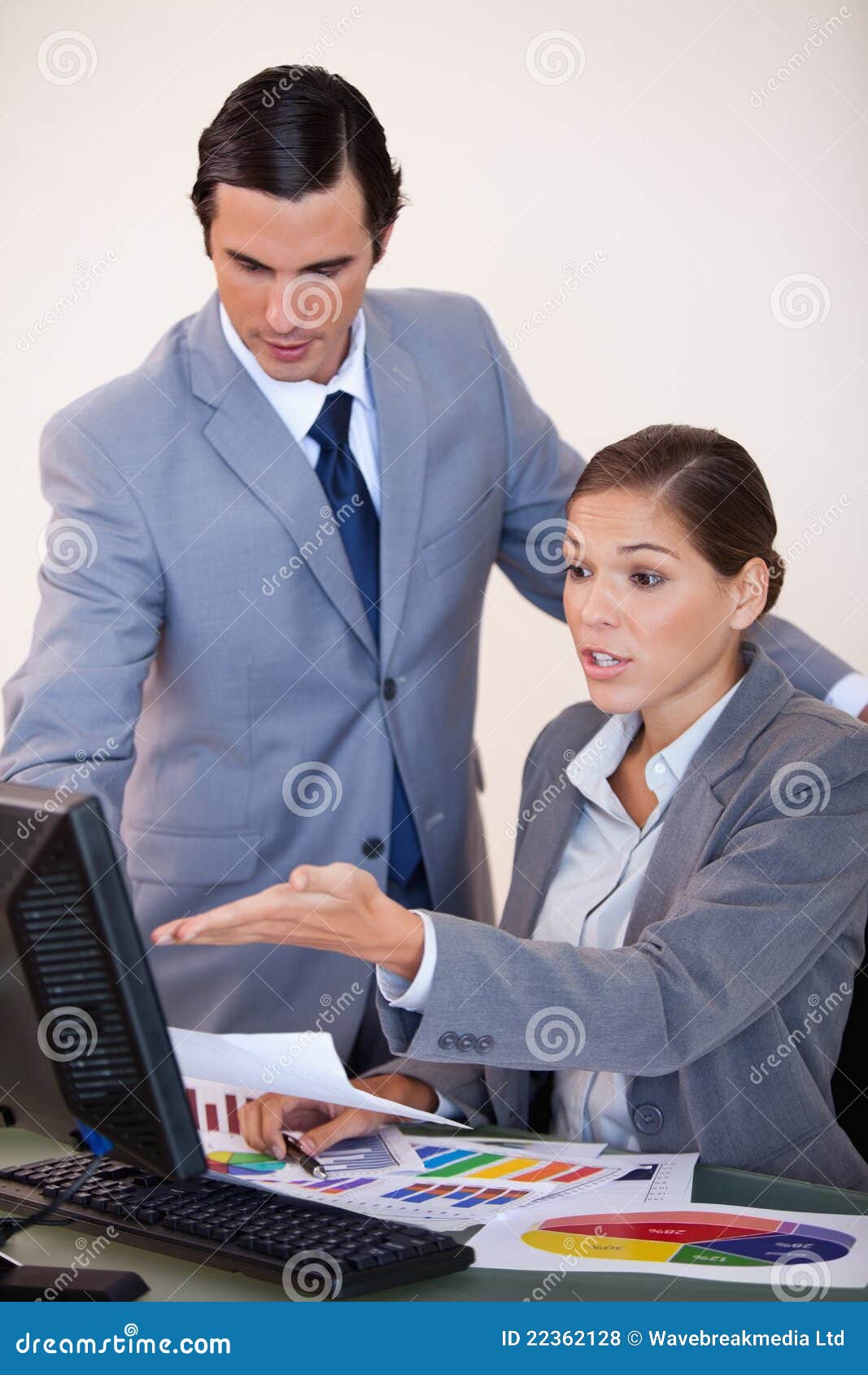 Business People Analyzing Statistics Together Stock Photo - Image of ...