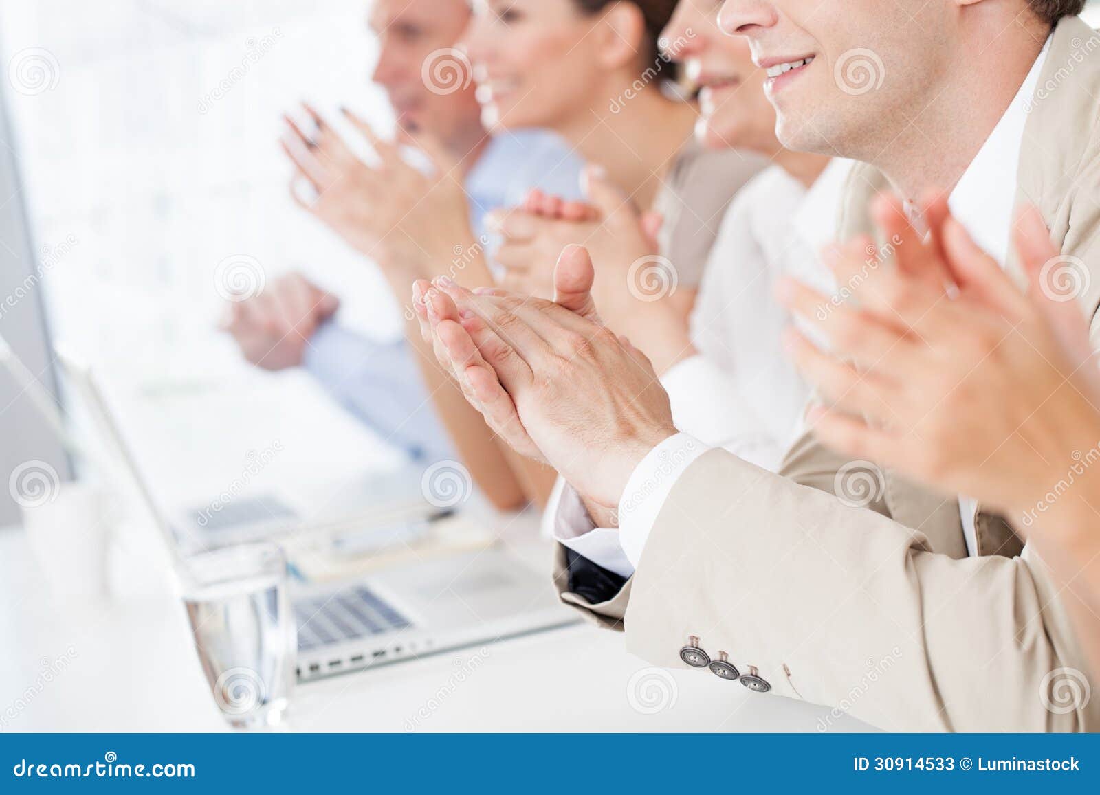 Business People Applauding stock image. Image of approval - 30914533