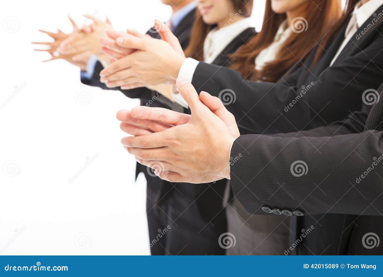 Business People Applauding on Isolated White Background Stock Image ... Business People Applauding on Isolated White Background Stock Image ...