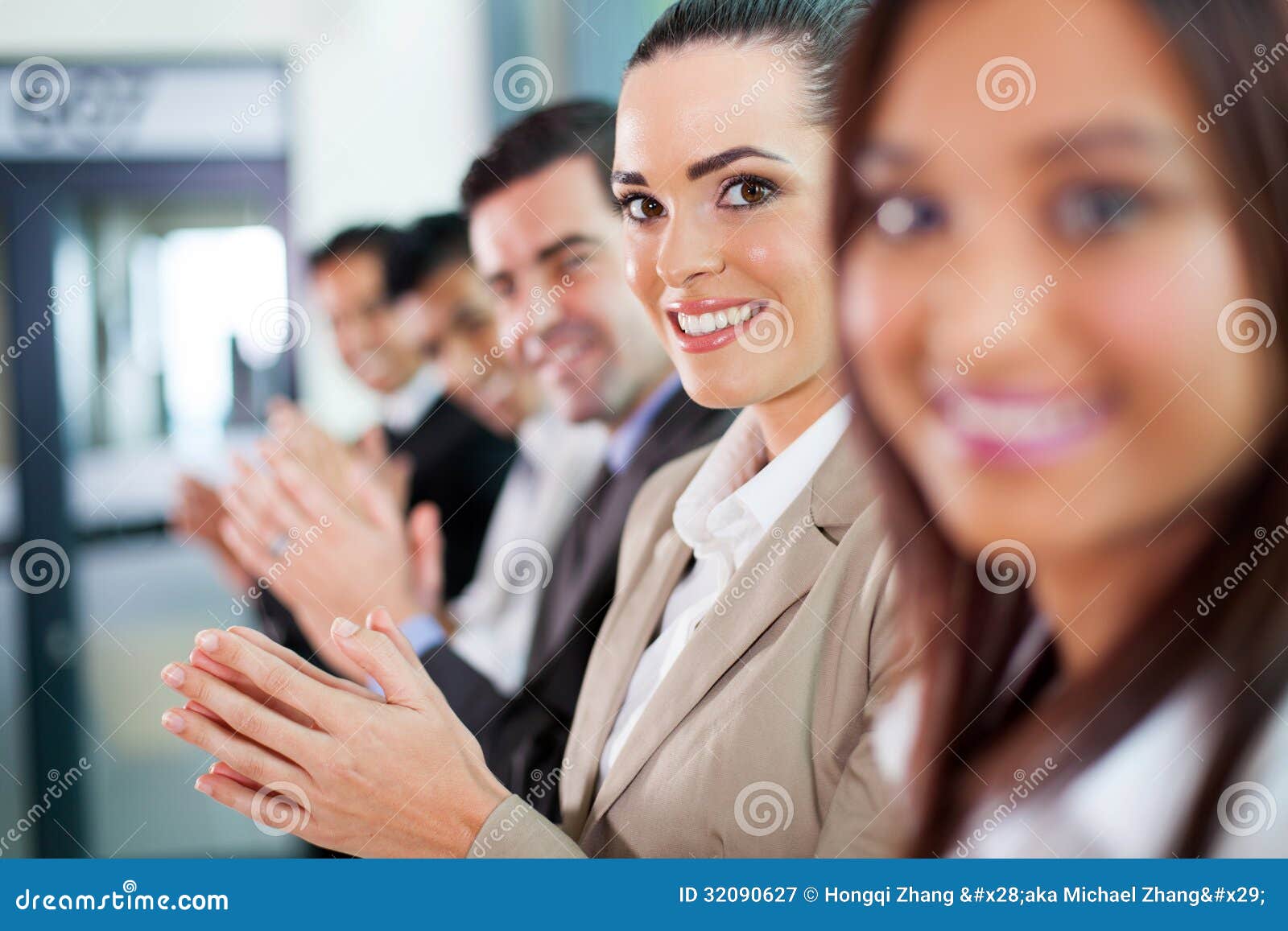 Business people applauding stock image. Image of colleagues - 32090627
