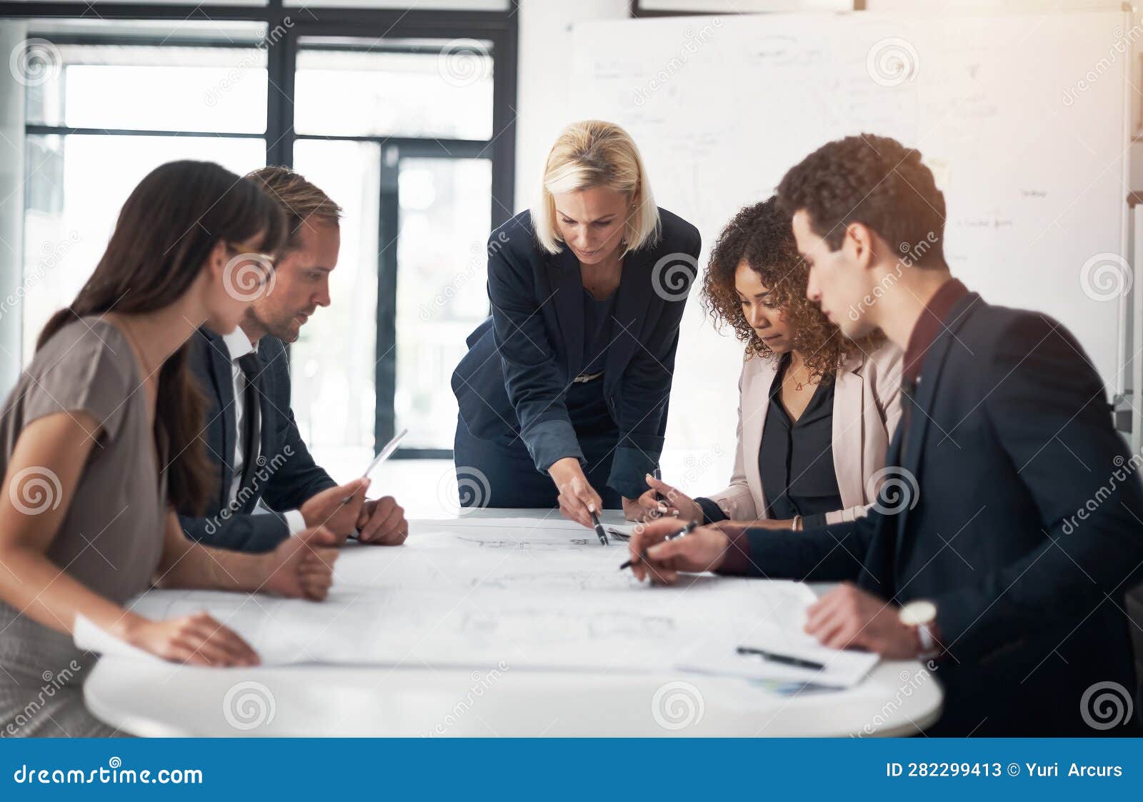 Business People, Architect and Blueprint in Meeting, Strategy or ... Business People, Architect and Blueprint in Meeting, Strategy or ...