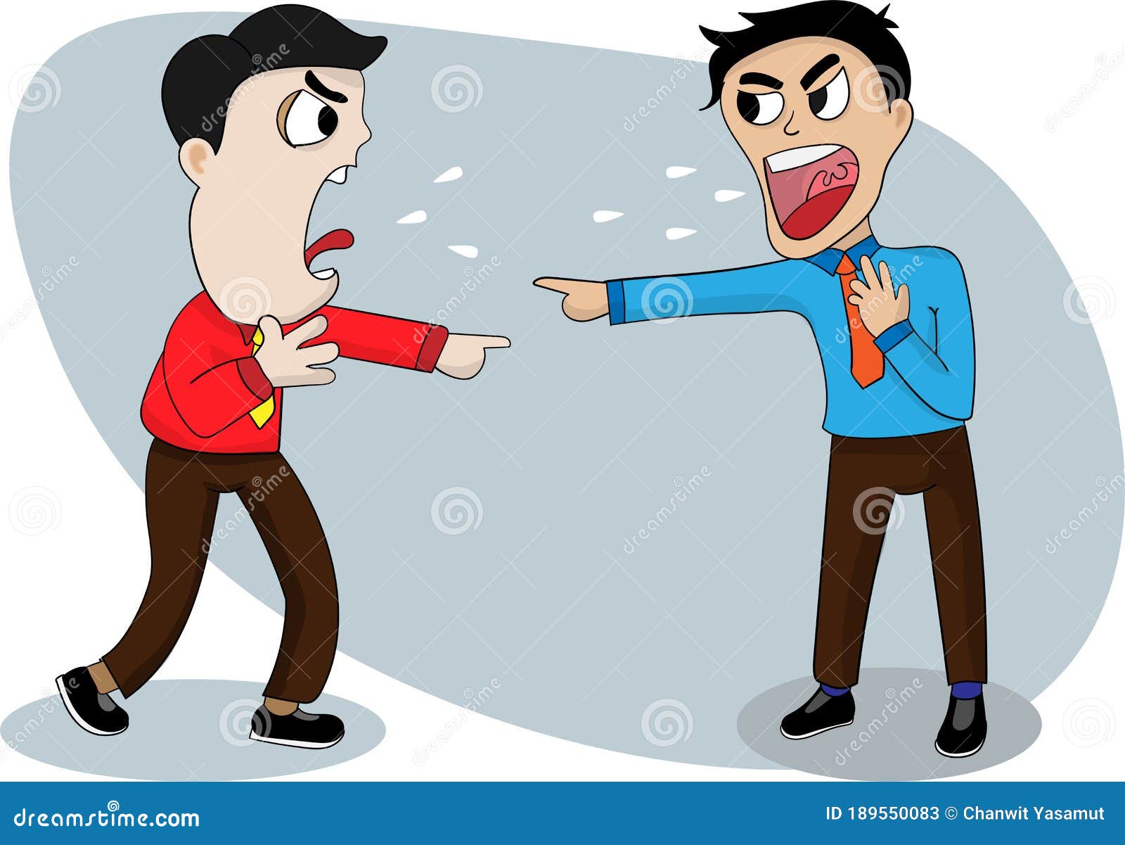 Business People are Arguing Violently Stock Vector - Illustration of ...