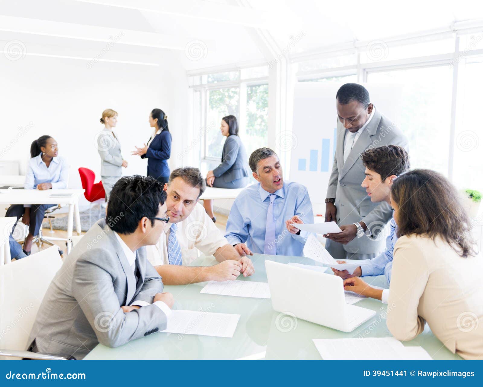 Business People Around Conference Table Stock Image - Image of african ...